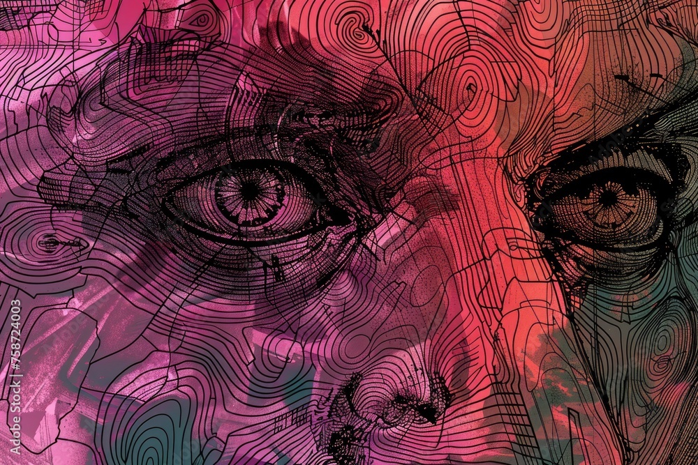 Digital artwork exploring the concept of chaos and order through ...