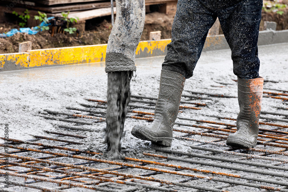 Posa in opera del calcestruzzo armato per fondazioni Stock-Foto | Adobe ...