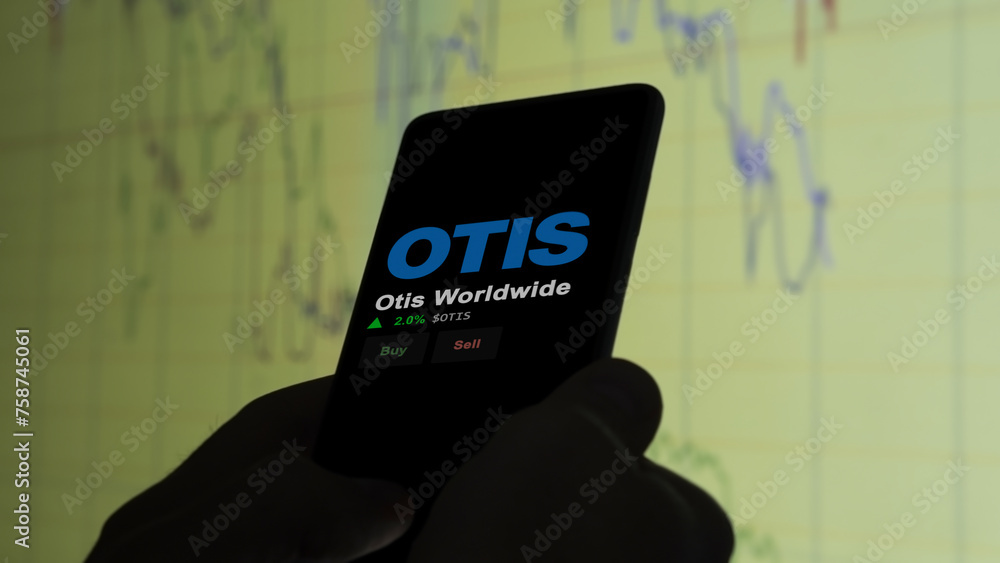 January 15th 2024. The logo of Otis Worldwide on the screen of an ...