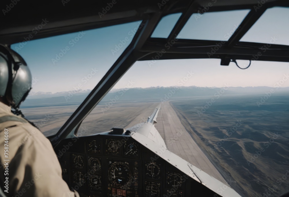 Pilots fly the plane. View from the cockpit of a modern passenger plane ...