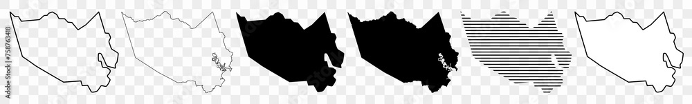 Harris County Map Black | Texas County Border | United States | US ...