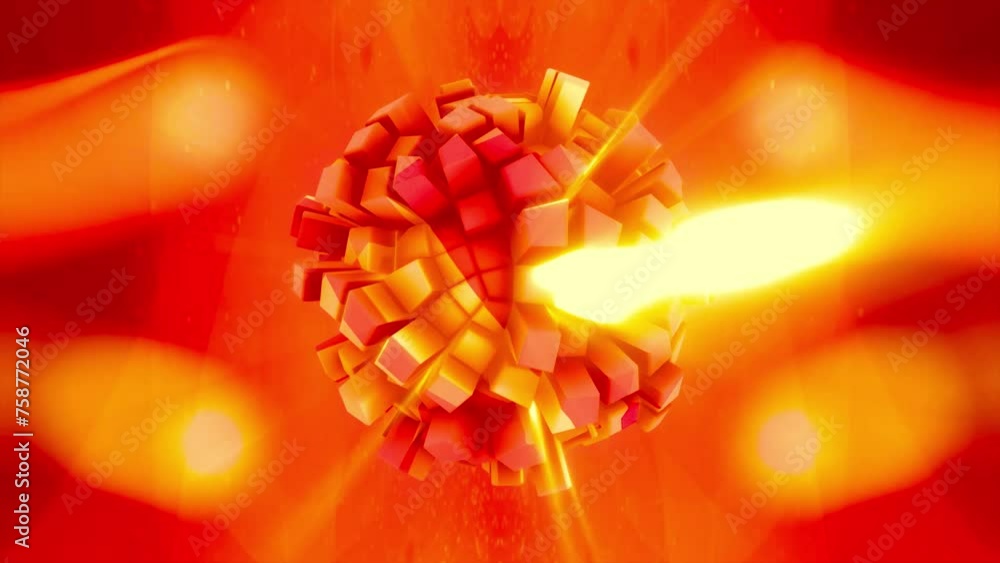 3D Arcade Disco Ball Colours of Fire VJ Loop Background 4K 60 FPS Stock ...