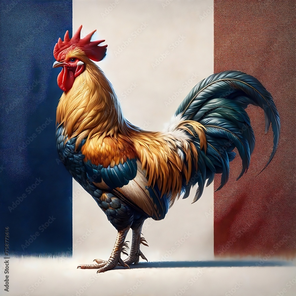 Gallic Rooster, the National Bird of France, Posing Proudly against ...