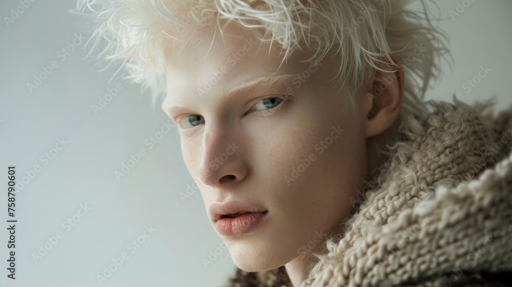 International Albinism Awareness Day, genetic feature, portrait of an ...