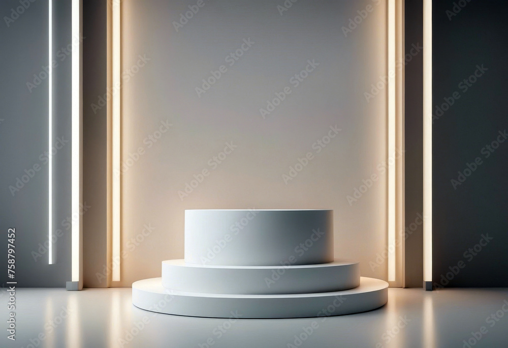 podium background product Empty modern shelf counter illuminate showing ...