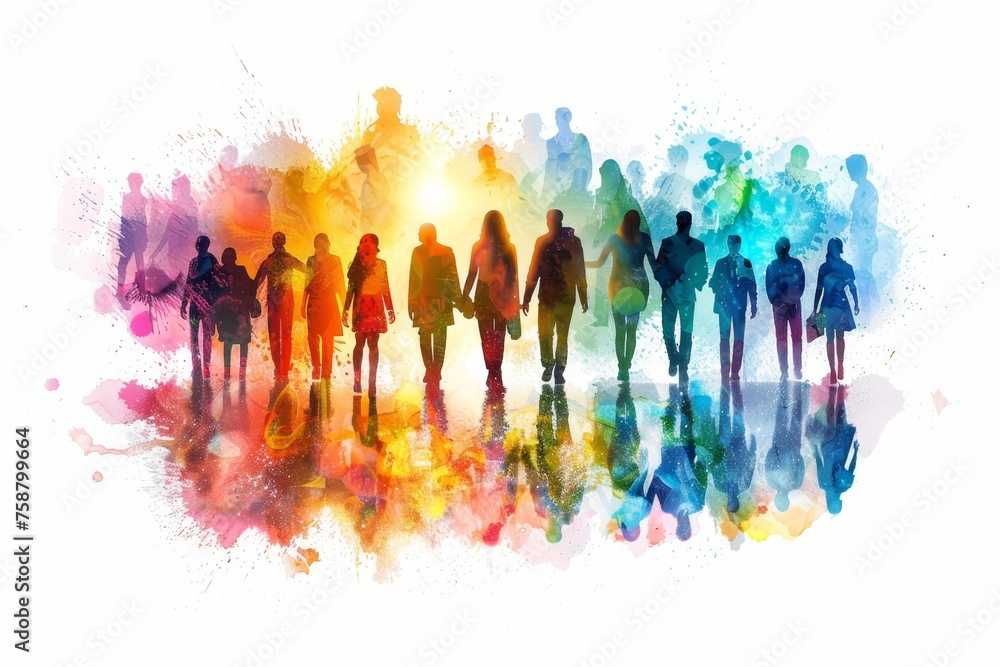 A diverse group of people representing various age groups and ...