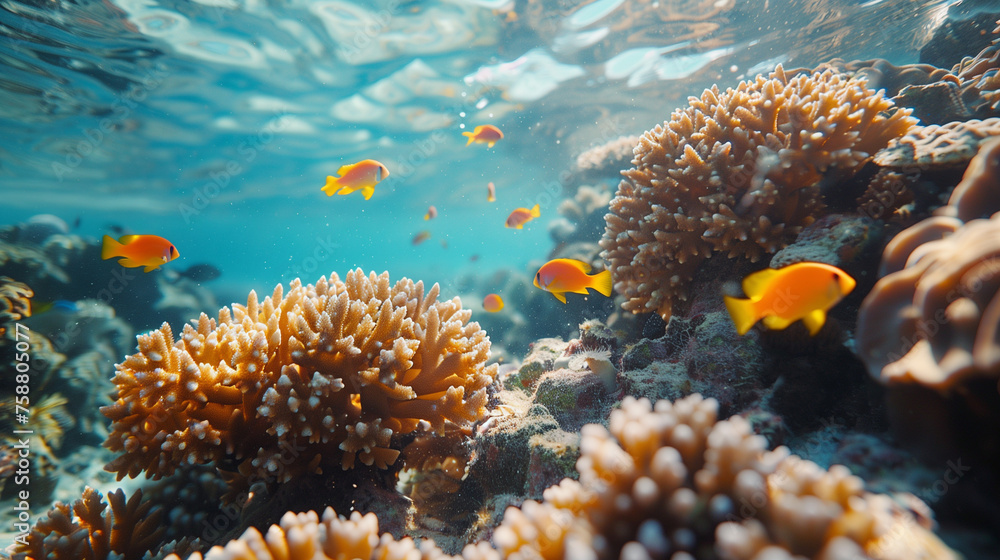 underwater photography of coral reefs with fish and fauna Stock Photo ...