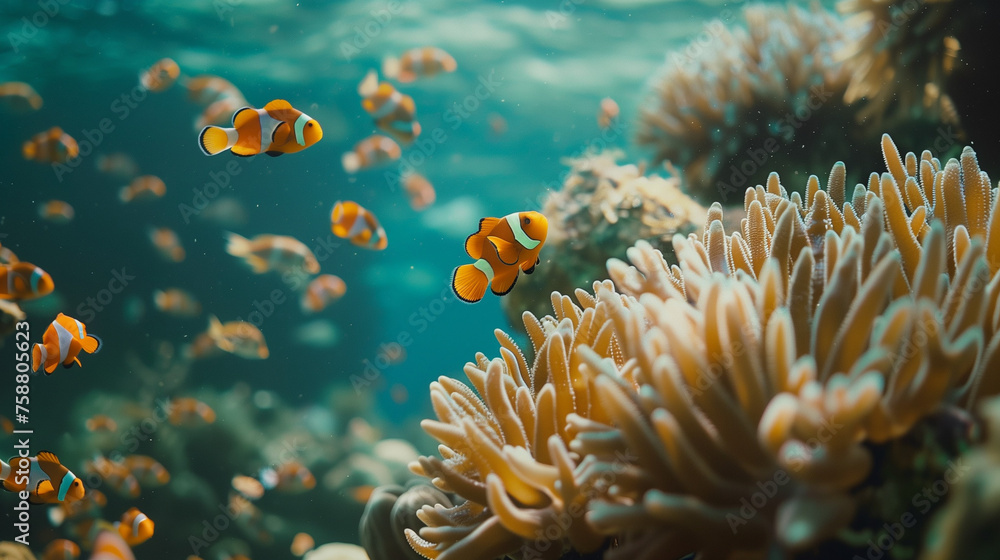 underwater photography of coral reefs with fish and fauna Stock Photo ...