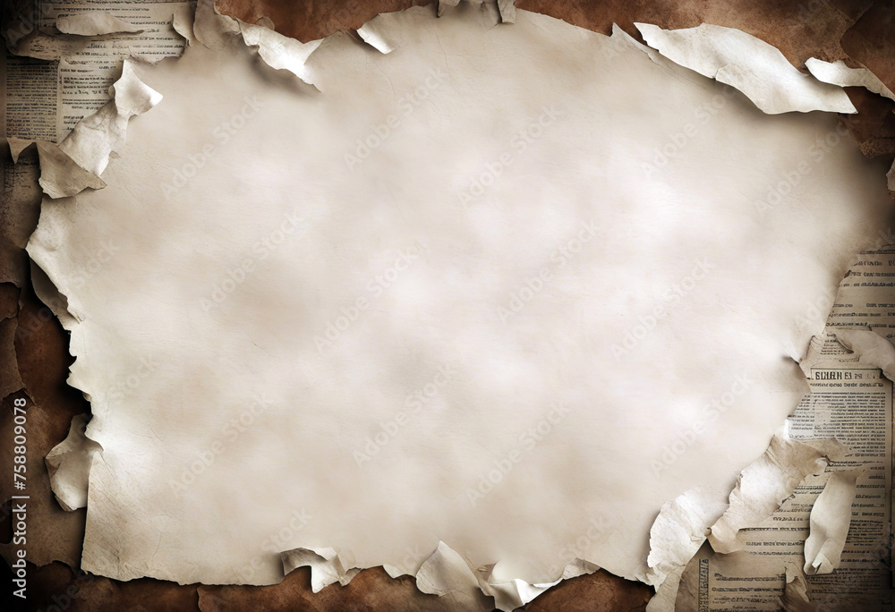 Blank old ripped torn paper crumpled creased posters grunge textures ...