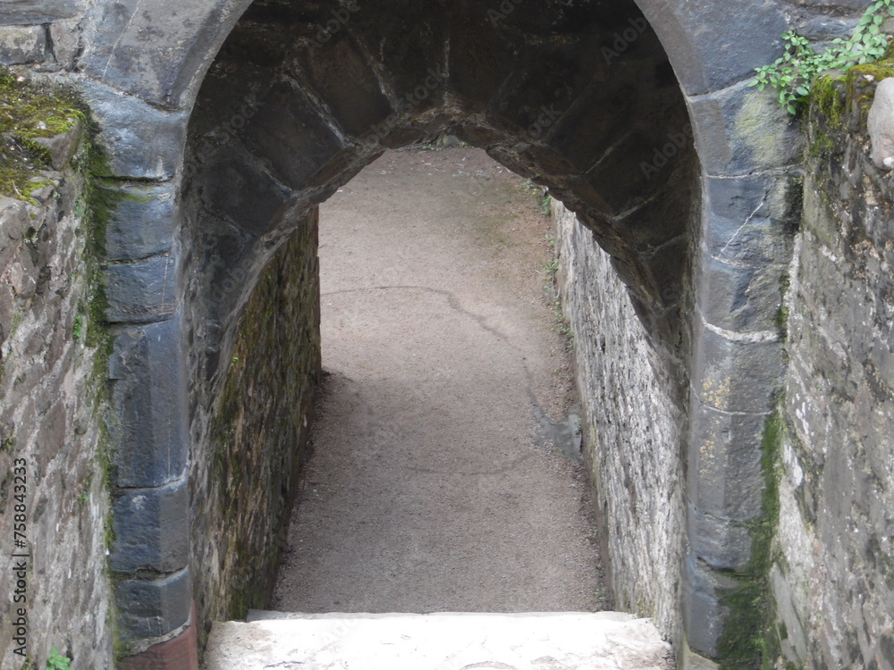 Medieval Stone Arched Passageway in a Historic Castle, welsh Conwy ...
