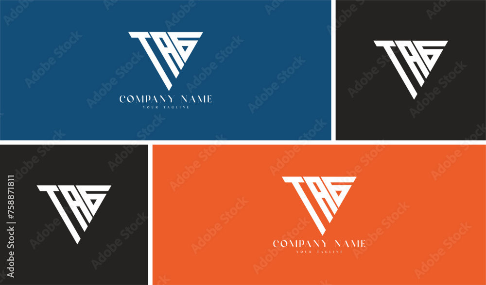 Triangle TAG or ATG initial logo concept monogram logo template ...