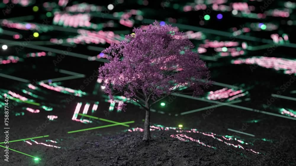 This Stock Motion Graphics Video shows a Futuristic Digital glowing ...