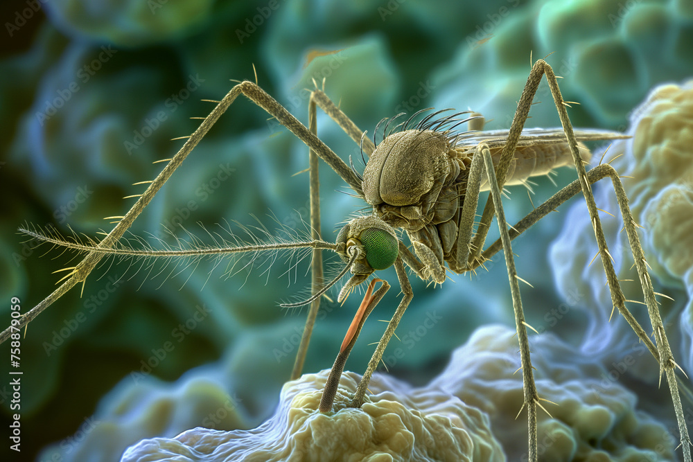 Full body mosquito, electron microscope, micro image, complex, science ...