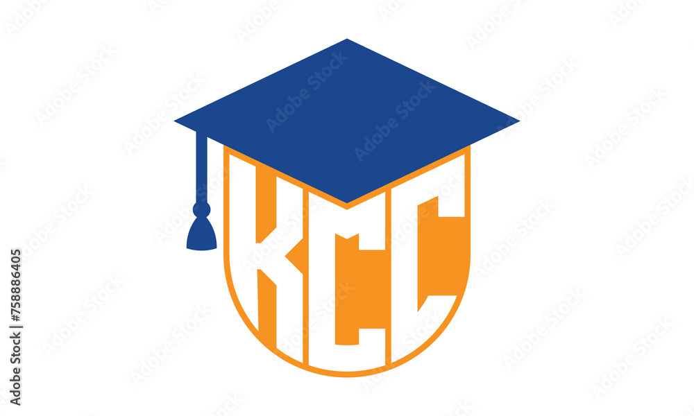 KCC initial letter academic logo design vector template. school college ...