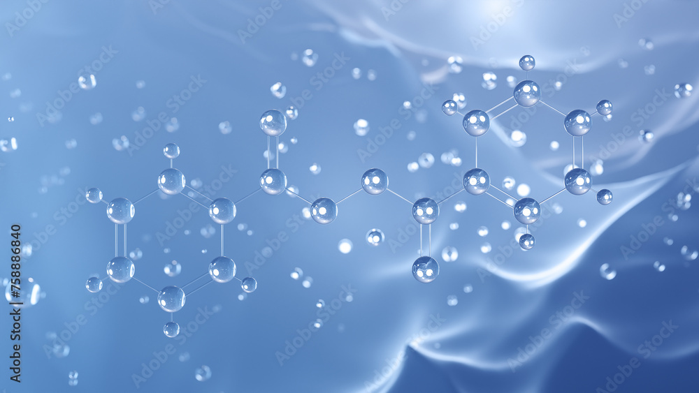 benzoyl peroxide molecular structure, 3d model molecule, organic ...