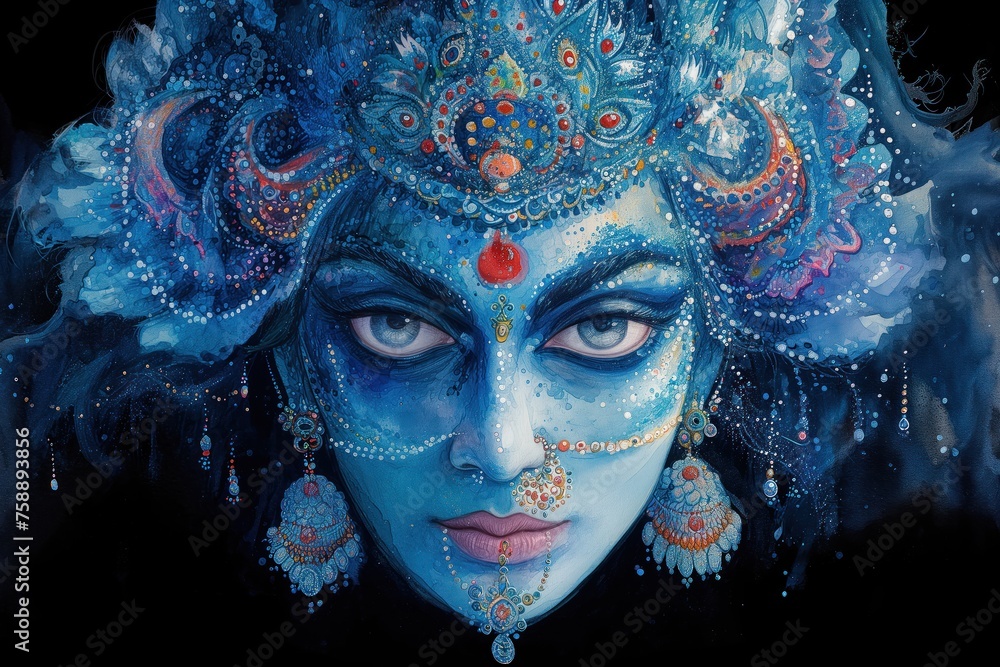 Hindu goddess Parvati. The wife of Lord Shiva, the shakti of his ...