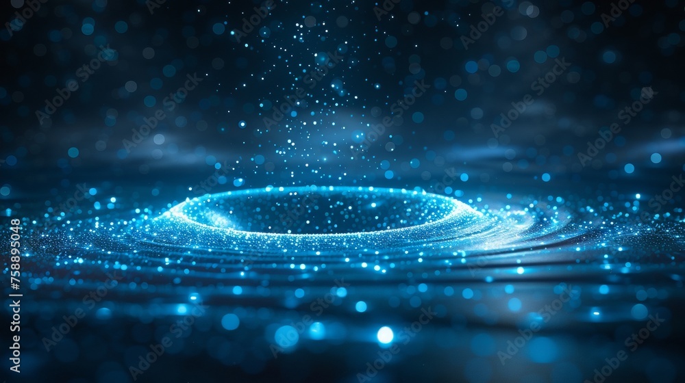 Big data or sales funnel concept in the form of planets, stars, and the ...