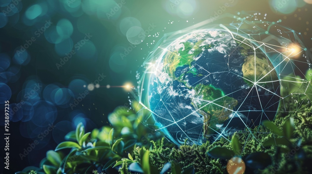 Developing sustainable development goals. Global communication network ...