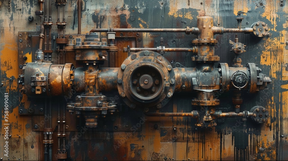 Hydraulic pump, reservoir, check valve, intricately showing the ...