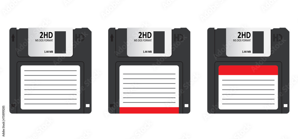 Cartoon disk floppy line pattern. Diskette or floppy disk is a storage ...