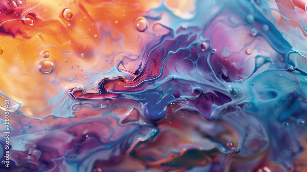 Artistry of a masterpiece the fluidity of colors a work of art Stock ...