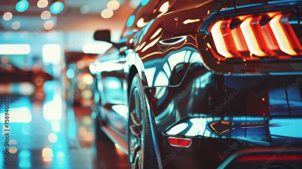 The hustle and bustle of a car dealership and the vibrant atmosphere of ...