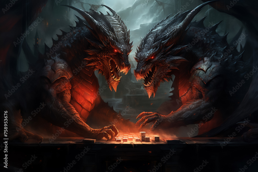 Epic moment of unity and power as a majestic red dragon competes in arm ...