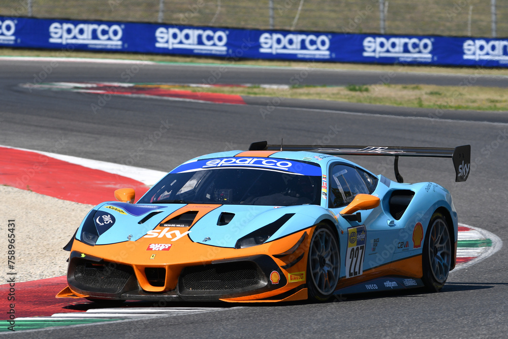 Scarperia, 29 September 2023: Ferrari 488 of team Pellin Racing drive ...