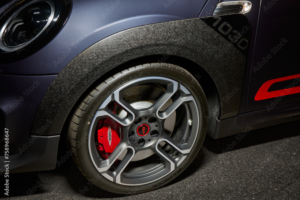 Wheel of the unique MINI Cooper GP in a special Racing Grey colour.1 of ...