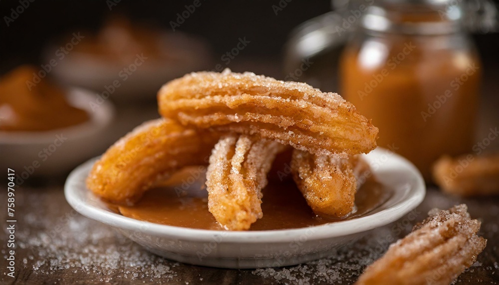 Churros com doce de leite ( Dulce de leche ). Comida, sobremesa, doce ...
