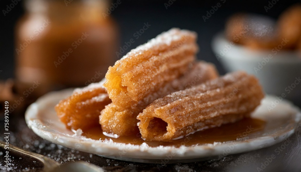 Churros com doce de leite ( Dulce de leche ). Comida, sobremesa, doce ...