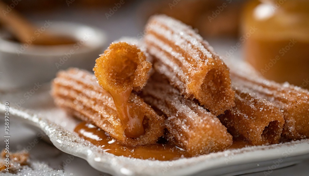 Churros com doce de leite ( Dulce de leche ). Comida, sobremesa, doce ...