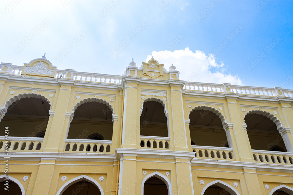 Beautiful view of royal Mysore Palace, also known as Amba Vilas Palace ...