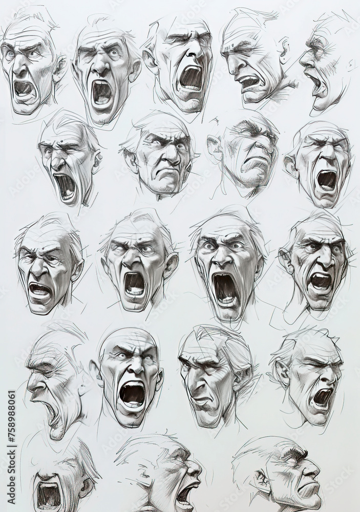 Emotional Spectrum: Diverse Human Expressions in 4K Stock Images Stock ...