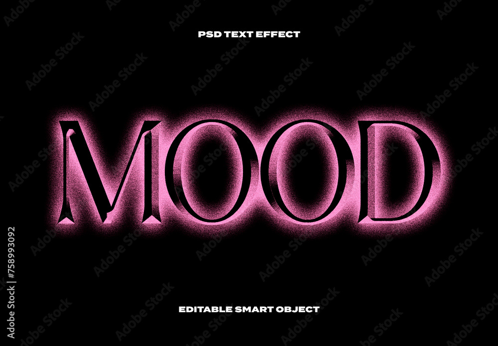 Blurred Beveled Text Effect Stock Template | Adobe Stock
