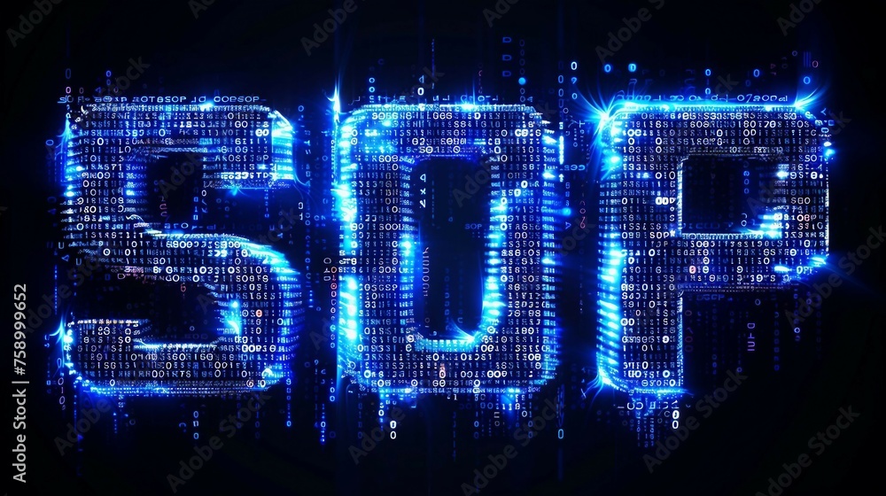 Digital blue matrix binary code forms the acronym SOP , symbolizing the ...