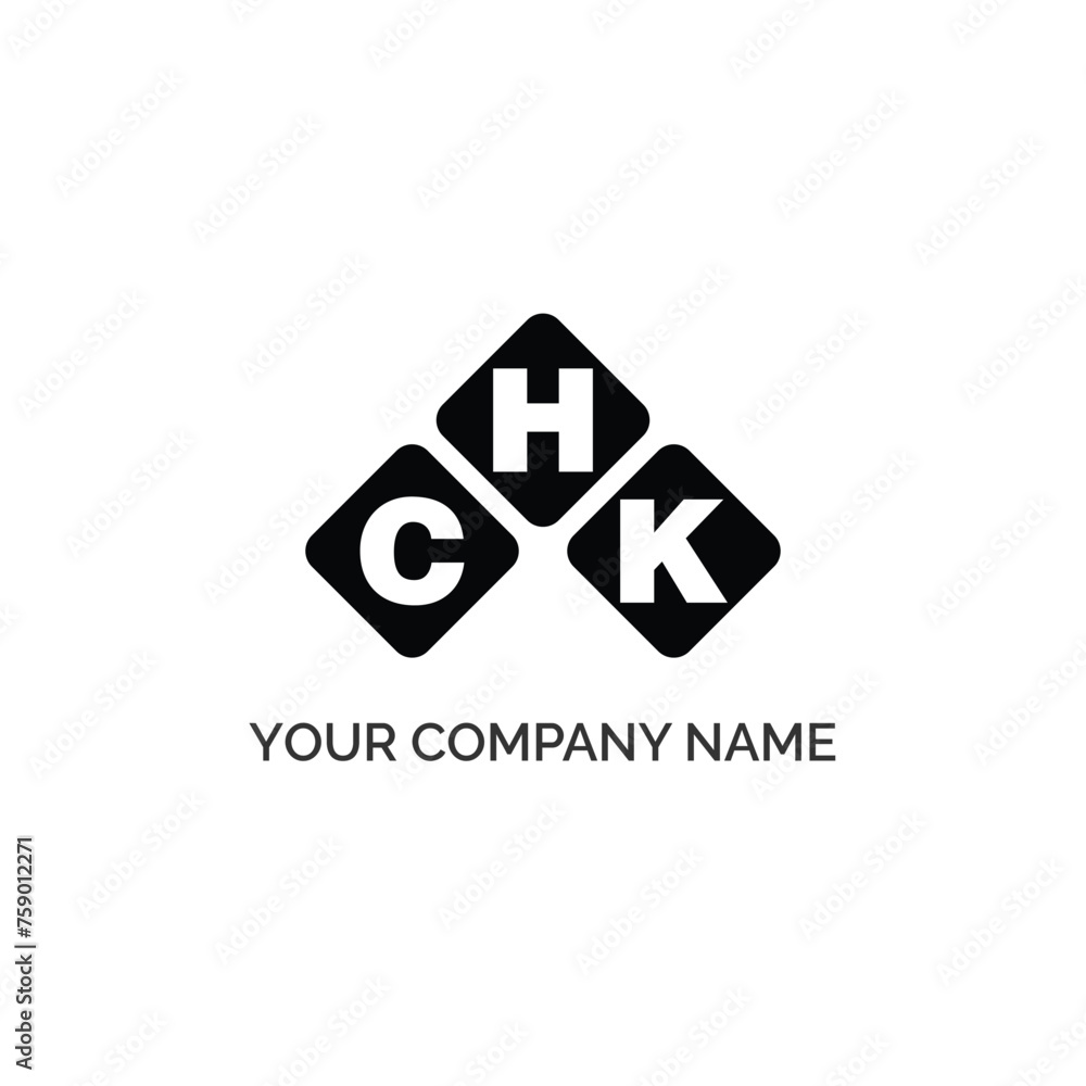 CHK letter logo design on white background. CHK logo. CHK creative ...