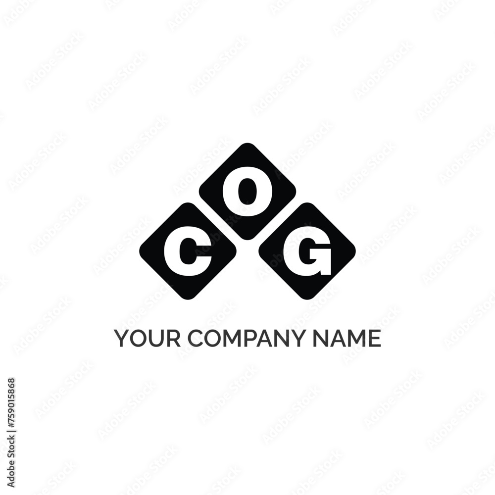 COG letter logo design on white background. COG logo. COG creative ...