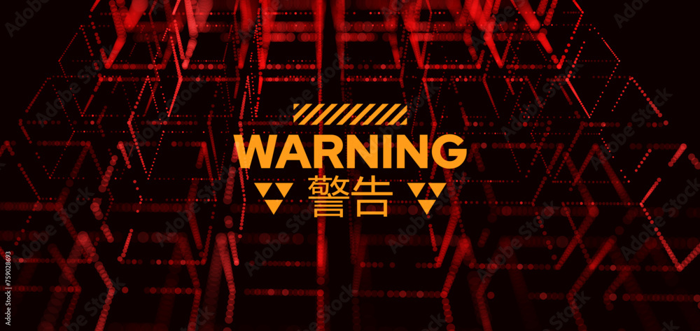 Server Hacking Warning. Hacker Attack. Danger Sign. Database Phishing ...