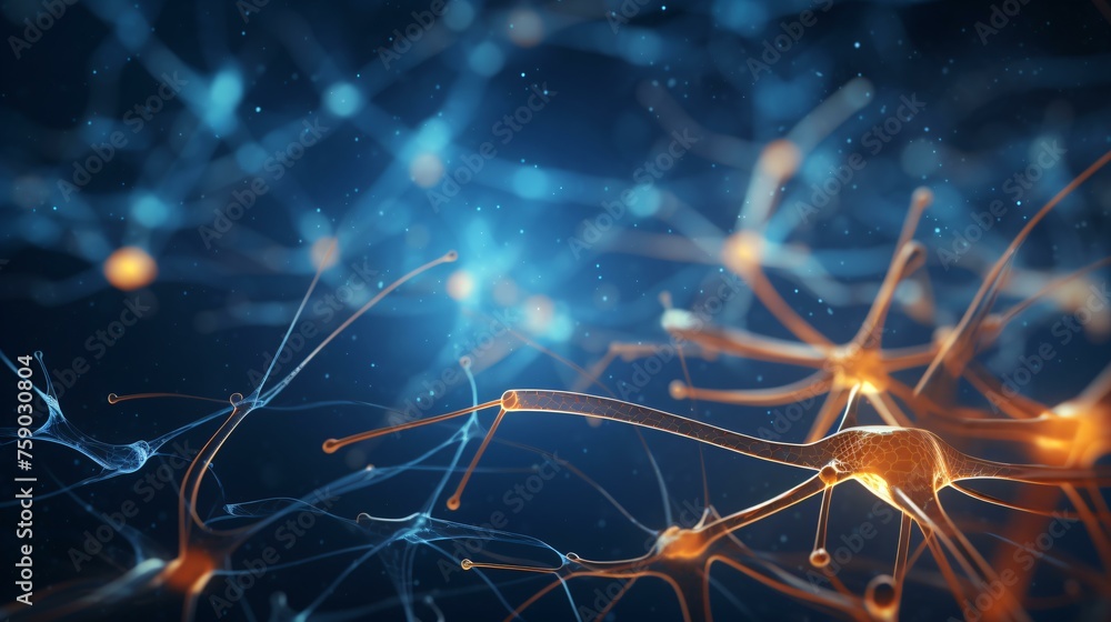 neuron, illustration, brain, science, anatomy, biology, neural, diagram ...