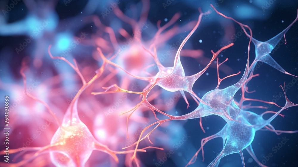 neuron, illustration, brain, science, anatomy, biology, neural, diagram ...