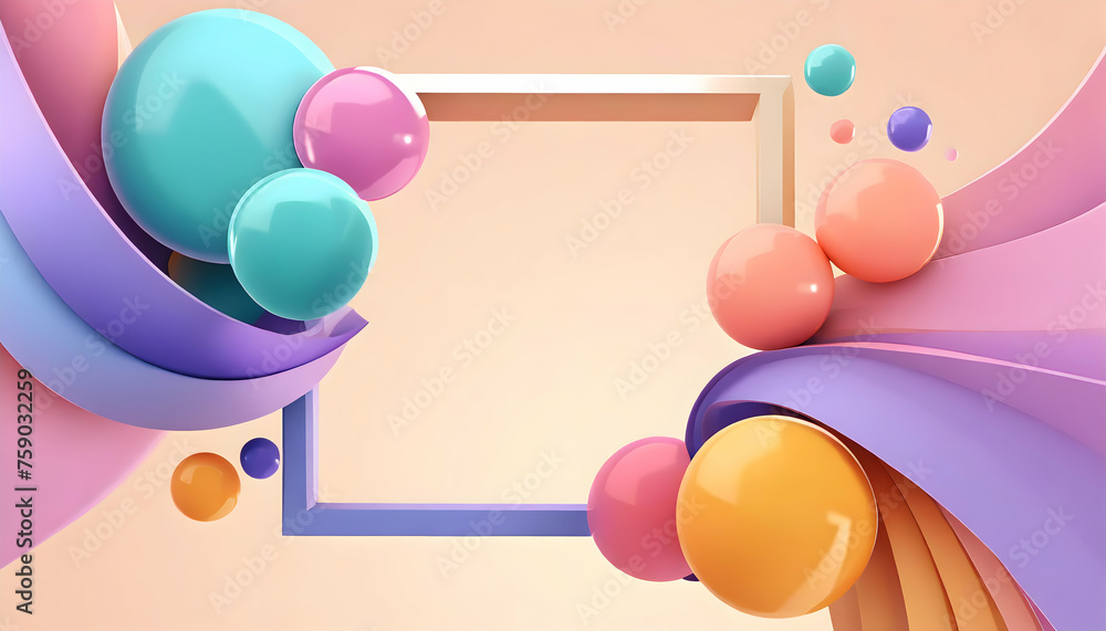 abstract minimal color frame with two tone neon color motion graphics ...