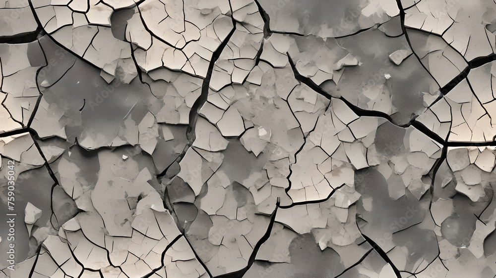 Seamless broken cracks background texture. Tileable stained peeling ...