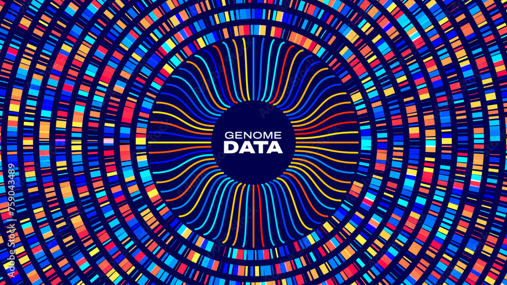 Circular Big Data Graph. DNA Test Infographic. Genome Sequence Map ...