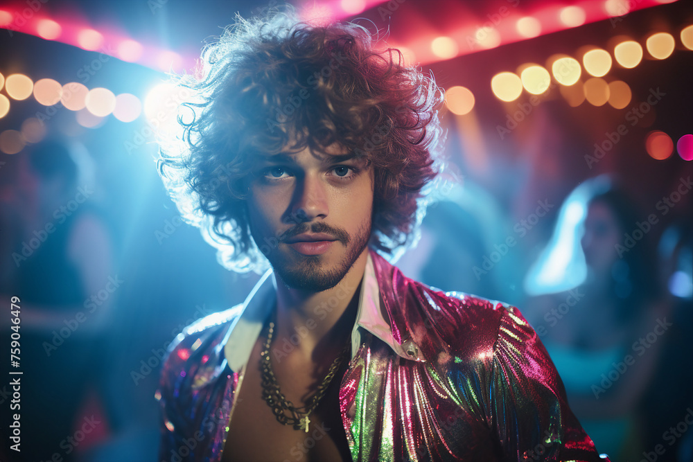 Generated with AI picture of a happy cheerful glamour e;elegant person ...