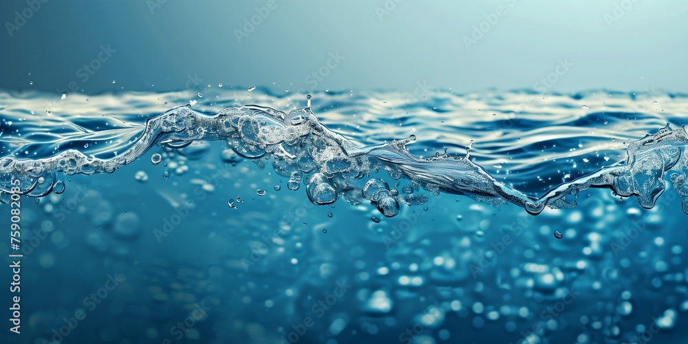 Clear blue water background design. Sea wave pattern wallpaper ...