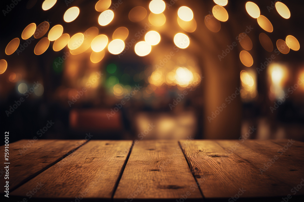Empty wood table for product display in blur background of admirable ...