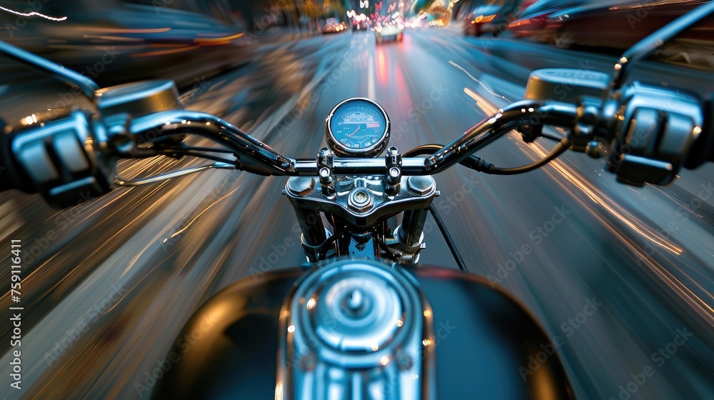 In the heat of the ride, a close-up captures the intense motion blur of ...