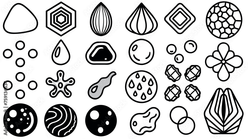 Random blob shapes. Organic blobs set. Rounded abstract organic shapes ...