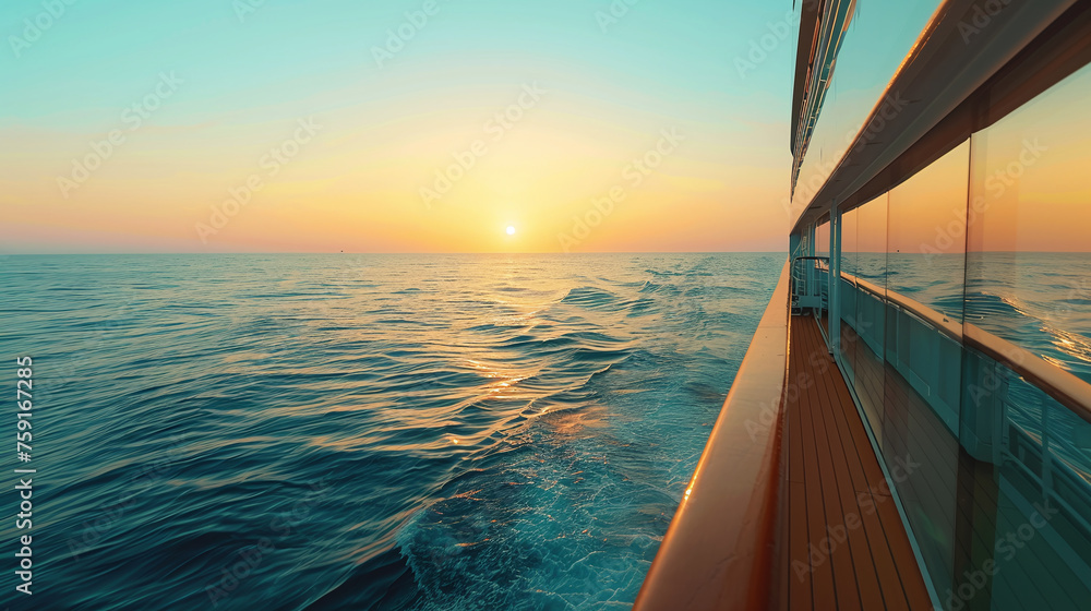 Amazing view from boat over clear sea water lagoon. Luxury travel ...